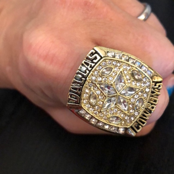 NFL | Accessories | Mens Gold Dallas Cowboys Fandom Large Ring Sz ...
